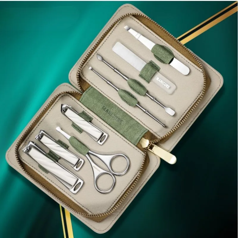 Boutique-nail-clipper-set-leaf-texture-storage-bag-anti-splash-diagonal ...