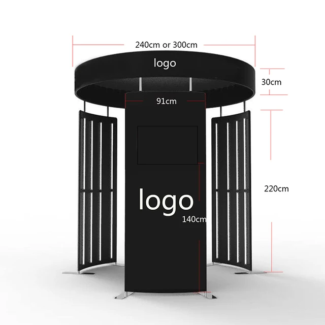 Custom Printed 360 Video Spinner Photo Booth Automatic Photobooth ...
