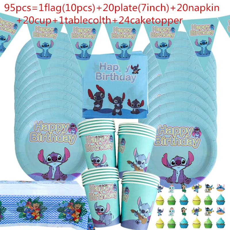 10-20-People-use-Disney-Lilo-Stitch-Theme-Cup-Plate-Napkin-ballon ...