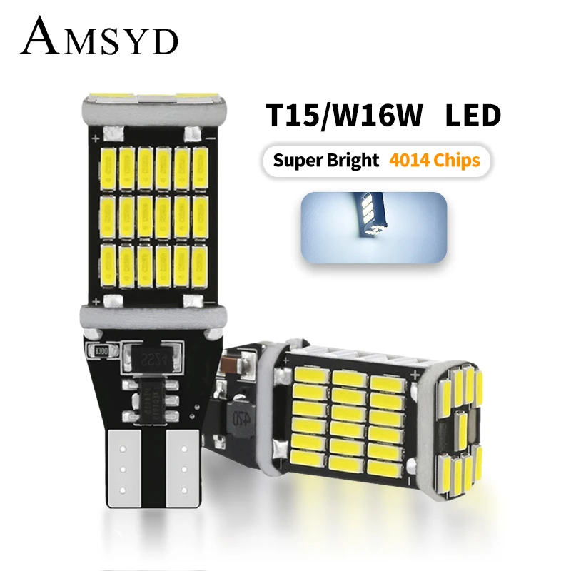 2PCS Super Helle T15 W16W 921 45 SMD LED 4014 Auto Auto Canbus Reverse ...