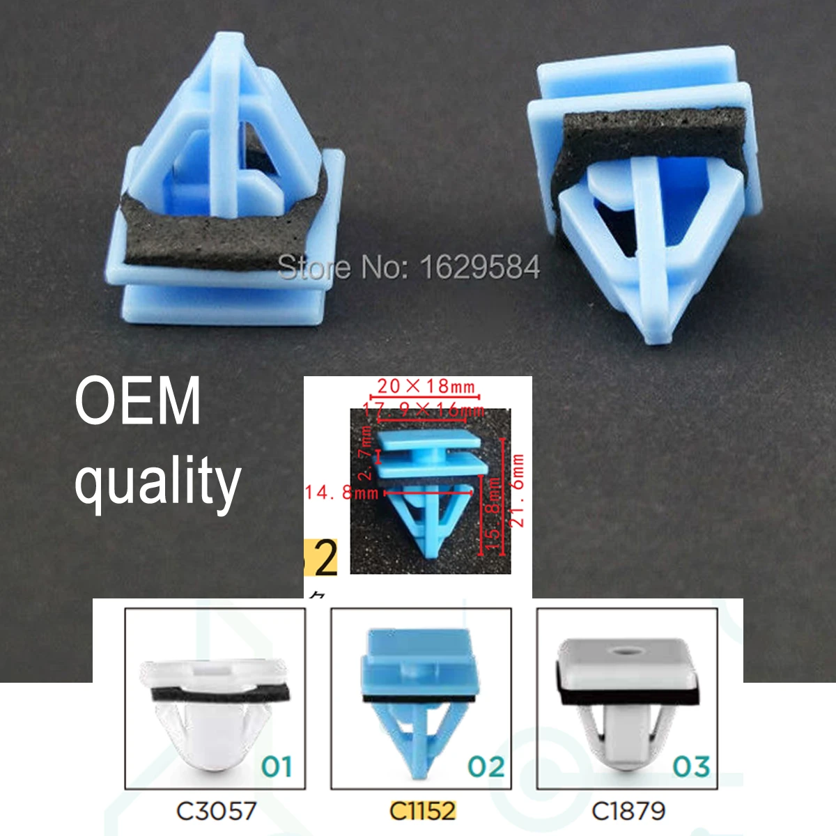20PCS-Blue-Nylon-Rocker-Panel-Molding-Clips-Sealer-87758-3L000-For ...