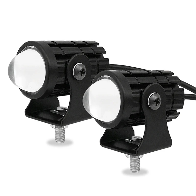 1PC-Motorcycle-LED-Headlight-Mini-Dual-Color-LED-Spotlights-Projector ...