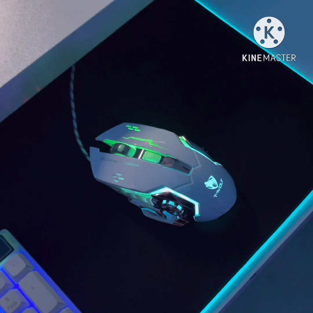 Gaming Mouse TWolf V6 White Color DPI Mouse Multicolor Lighting Wired ...