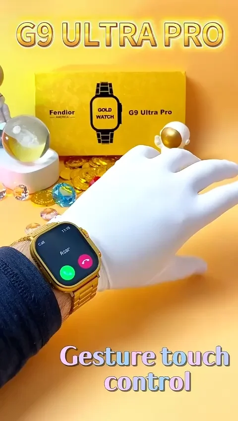 G9 Ultra Pro Gold Smart Watch NFC Wireless Smartwatch Bluetooth Call ...
