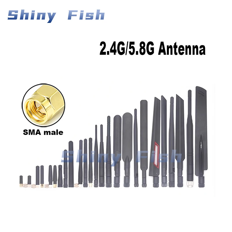 2Pcs-2-4Ghz-Antenna-2-4G-5-8G-External-WiFi-Bluetooth-Rubber-Antenna ...