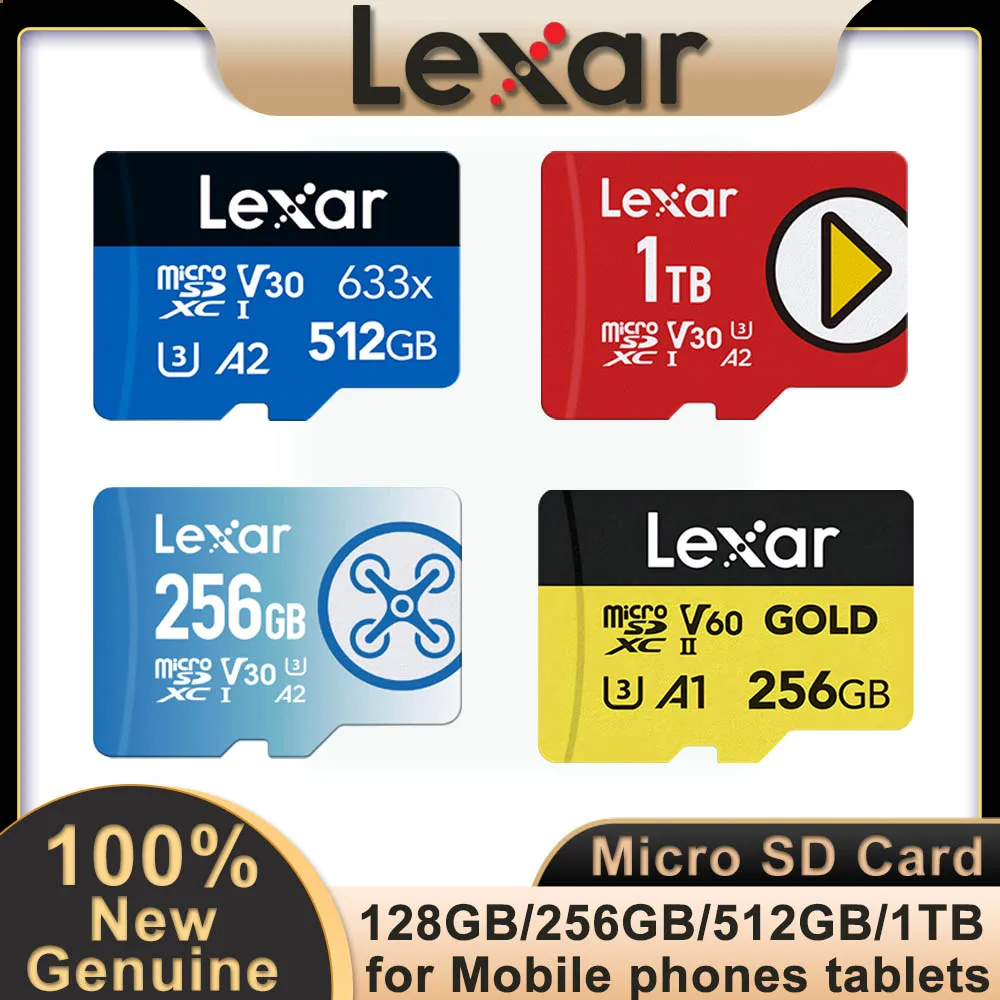 NEW-Original-Lexar-Professional-Micro-SD-Card-633x-1066X-Play-FLY-GOLD ...