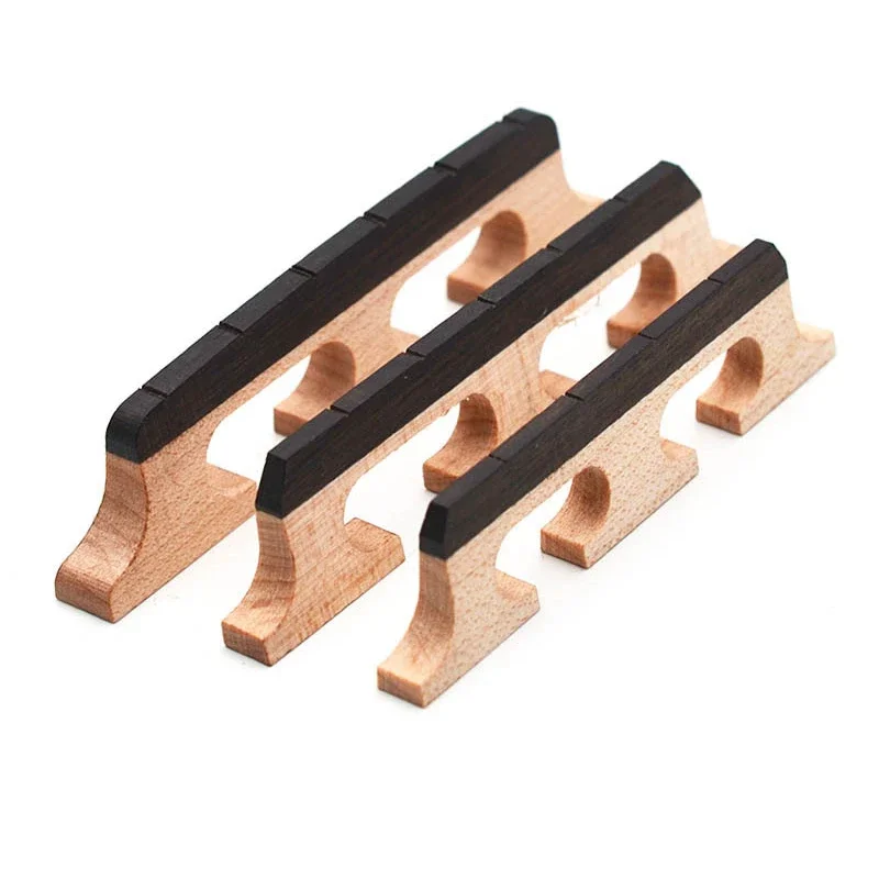 Maple And Ebony 3 Footed Banjo Bridge For 4 5 6-String Banjos Parts ...
