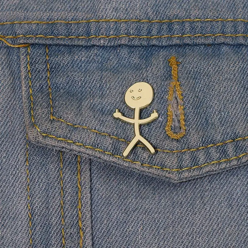 Rude-Finger-Pins-Custom-Gold-Color-Fun-Meme-Brooches-Lapel-Badges ...
