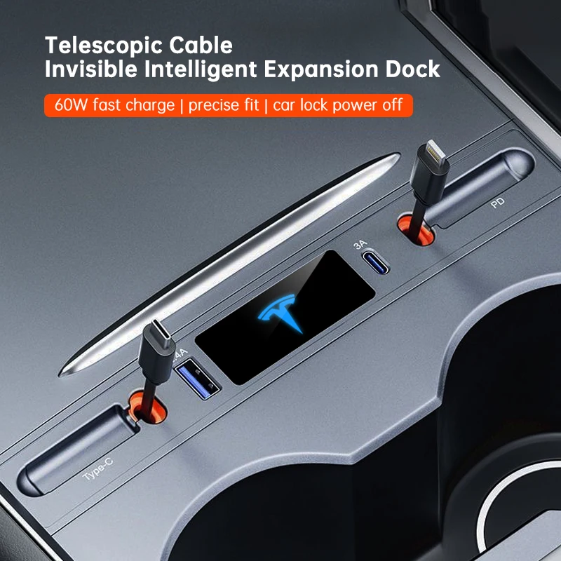 Mowlicas-for-Tesla-Usb-Model-3-Y-Docking-Station-PD-Fast-Charger-Car ...
