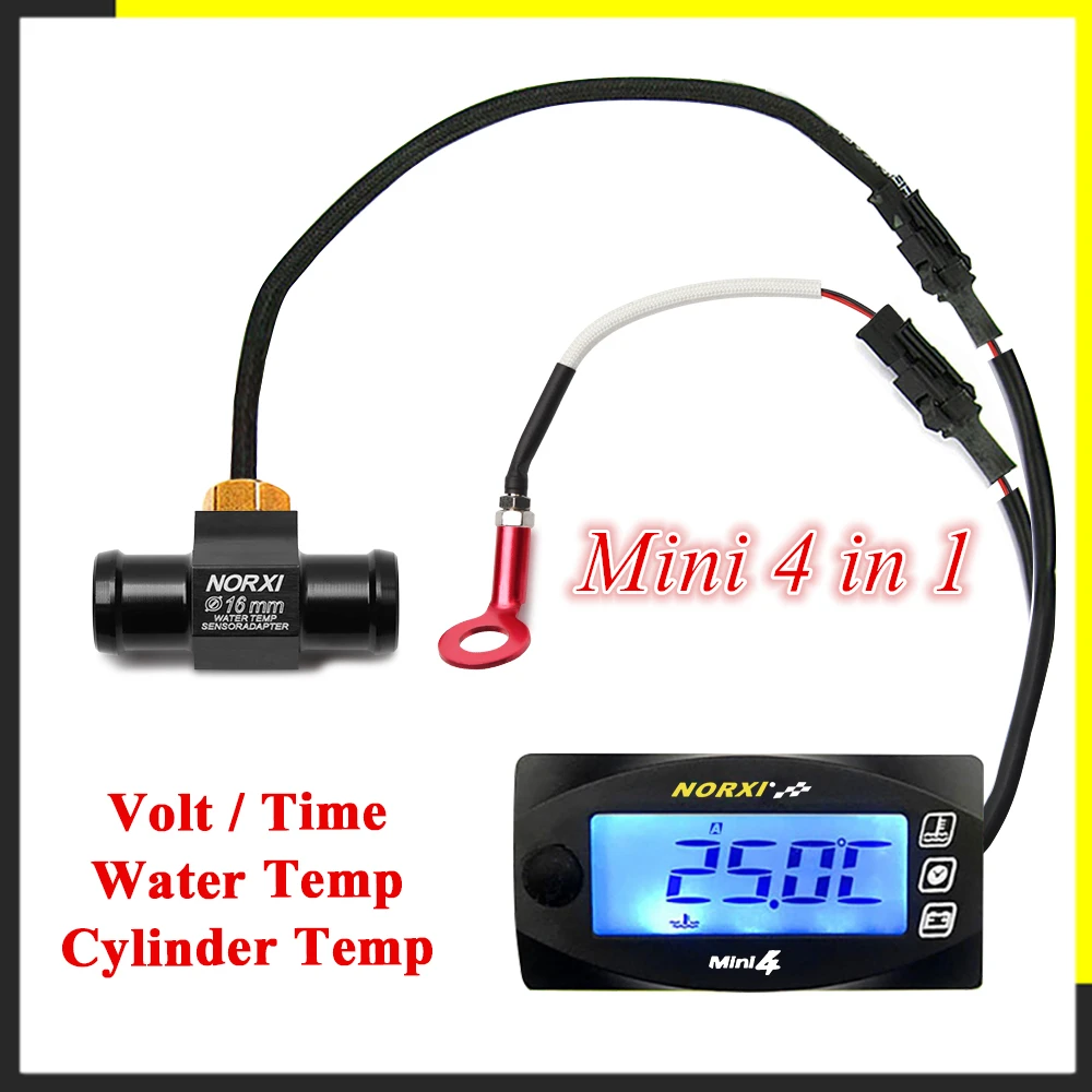 koso-Mini-4-DUAL-temp-meter-digital-universal-Water-temperature-Cylinder-temperature-Voltage ...