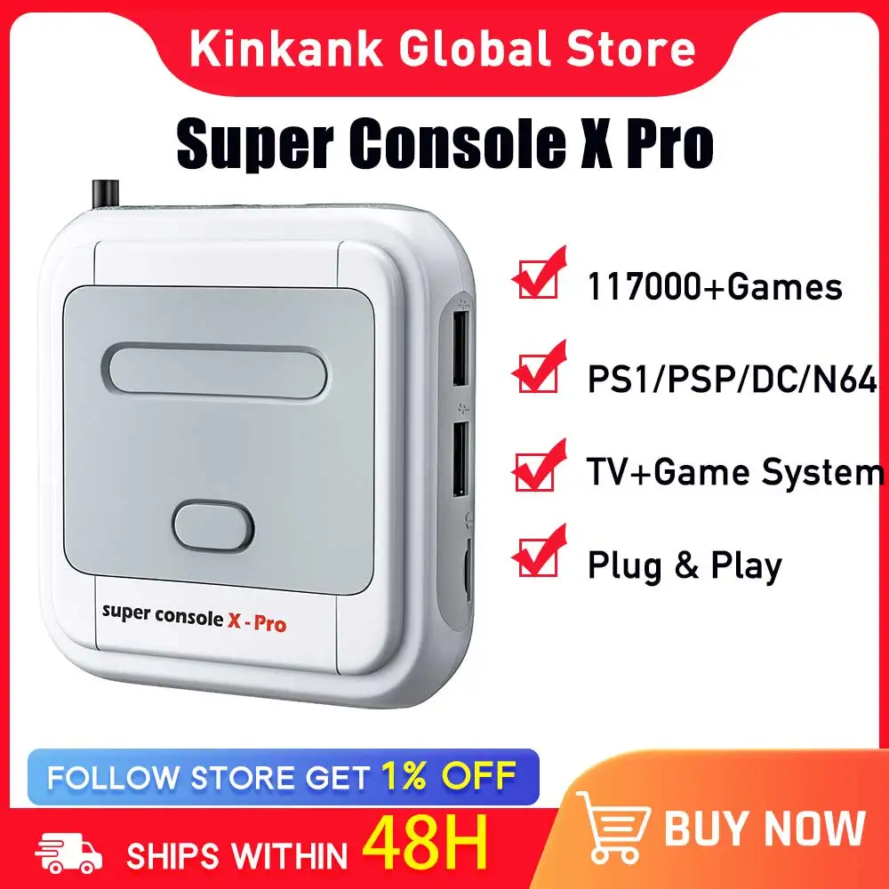 Super Console X Pro Retro Video Game Consoles With 50000+ Games For Psp/ps1/n64/dc 4k Hd Wifi Tv ...