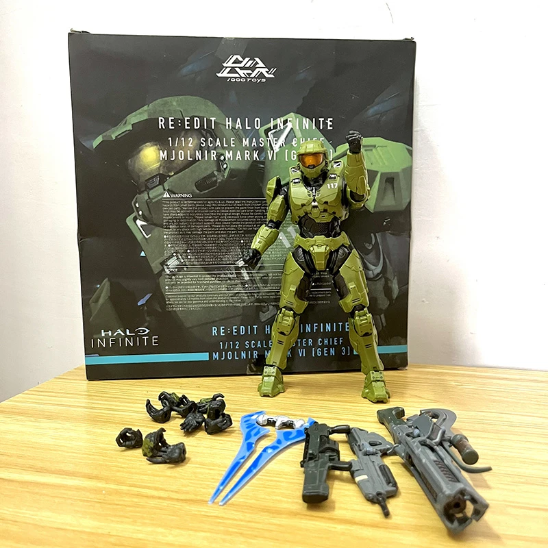 18cm Re: Edit Halo 1/12 Scale Master Chief Infinate Mjolnir Mark VI Gen3 figura de acción ...