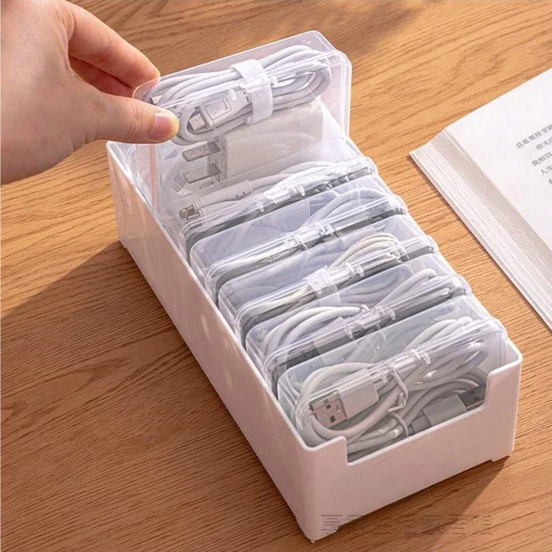 1 Set Of Data Cable Storage Box Artifact Power Charging Cable Mobile ...