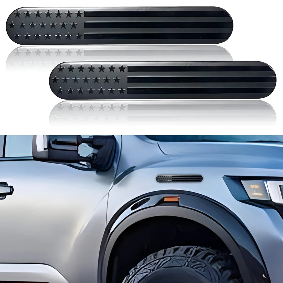 2Pcs-3D-Metal-Adhesive-Sport-Truck-Car-Badge-USA-American-Metal-Flag ...