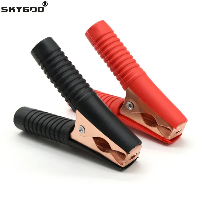 1-20-Pairs-Crocodile-Clips100A-Black-Red-Set-Copper-Plated-for-Car ...