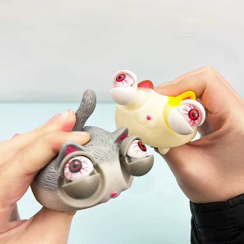 Creative Boost Cat Eyes Popping Squeeze Toys Adult Children Animal Anti ...