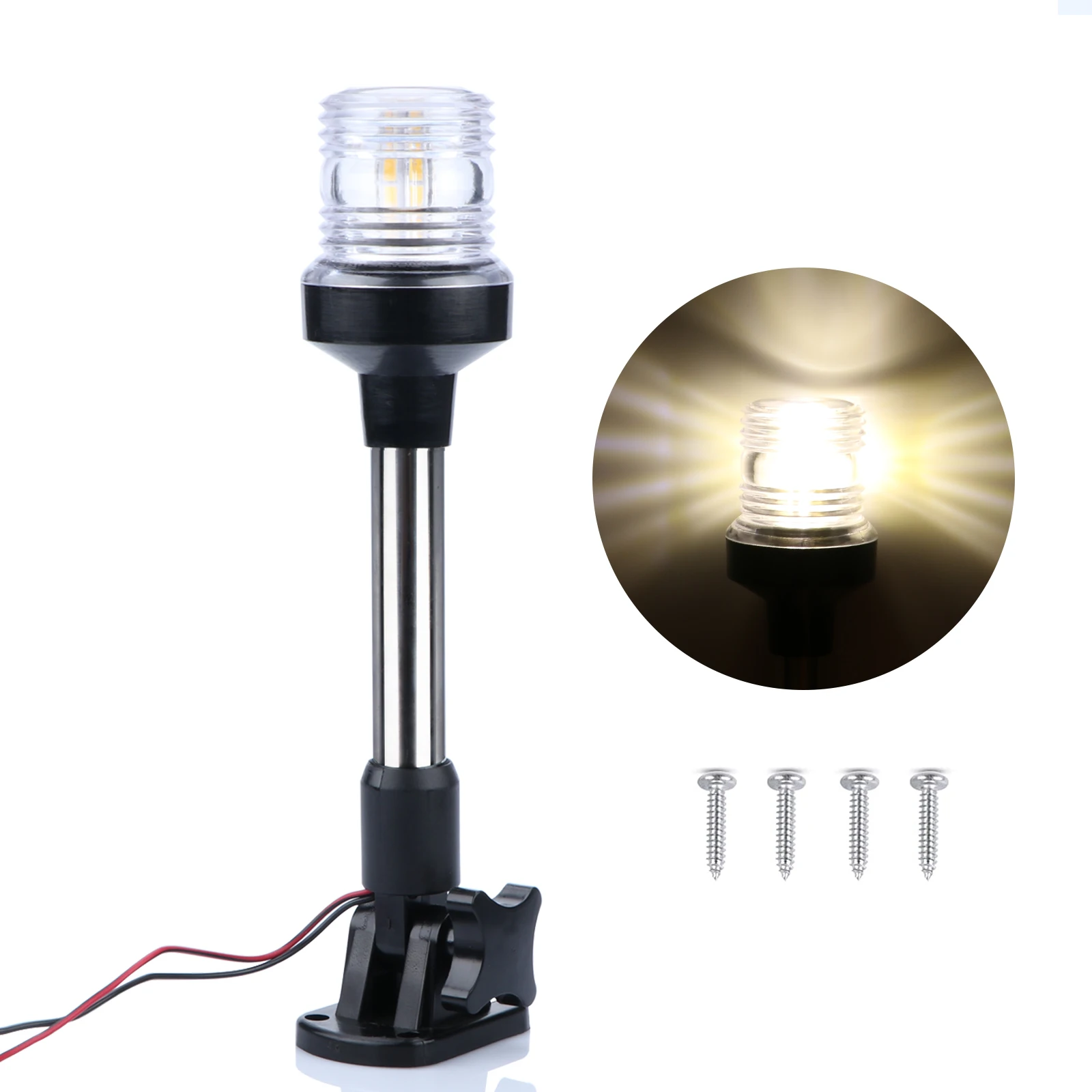 Boat-Accessories-12V-LED-25cm-Fold-Down-Light-Navigation-Light-Sailing ...