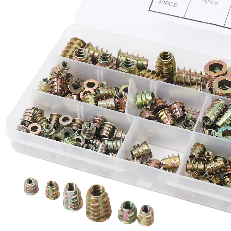 A76X-Threaded Inserts Nuts, Wood Insert Assortment Tool Kit, /M5/M6/M8 ...