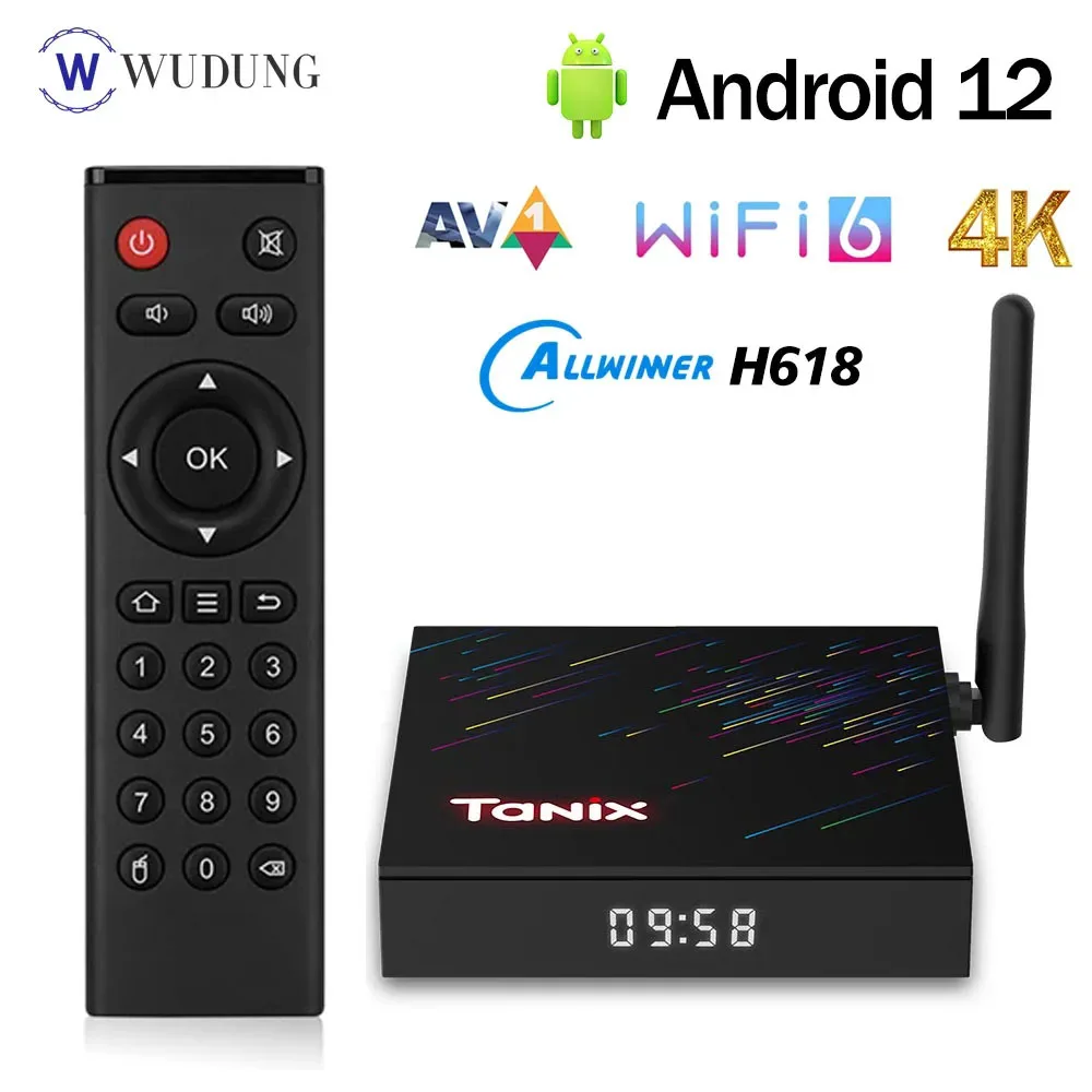 TANIX TX68 Smart TV Box Allwinner H618 Android 12.0 4G 64G Wifi6 4K HD AV1 2.4G&5G Wifi 2G16G ...