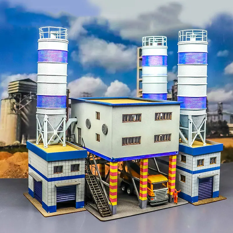 1-87-HO-Scale-Cement-Factory-Model-Industrial-Building-Model-DIY-Sand ...