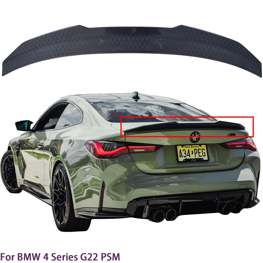 For BMW 4 Series G22 Coupe/M4 G82 PSM Style Honeycomb Carbon Fiber Rear ...