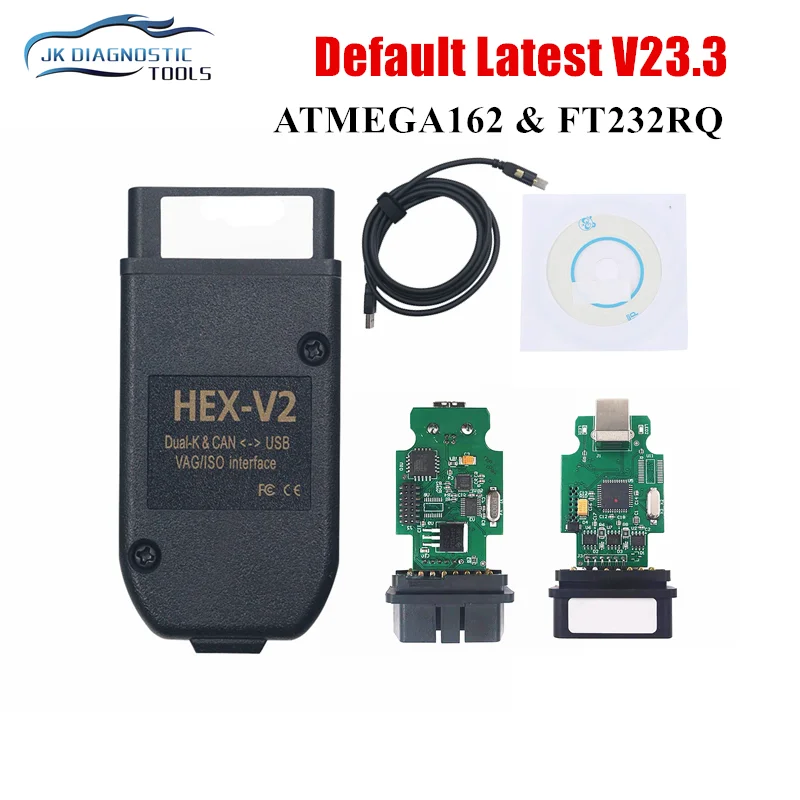Newest V23.3 VAGCOM OBD2 Scanner Chip ATMEGA162 FT232RQ Multi language ...
