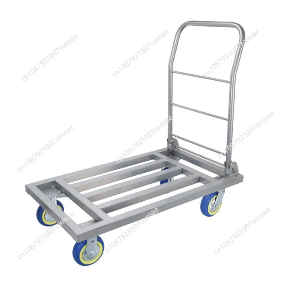 Stainless-Steel-Platform-Hand-Carts-Square-Tube-Trolleys-Capacity-400kg ...