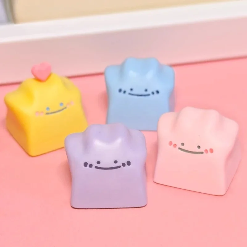 Cartoon-Cat-Key-Cap-3D-Resin-Cute-Keyboard-Caps-Custom-Kawaii-Pink-Key ...