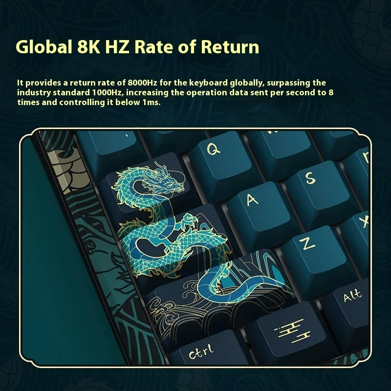 Akko MOD007 V3 HE 마그네틱 스위치 키보드, 드래곤의 해, 래피드 트리거, 기계식 RGB - 티몬