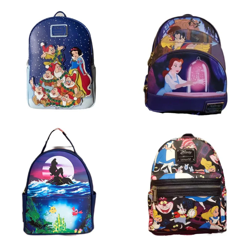 Limited-Edition-Disney-Peripheral-Pu-Leather-Girls-Backpack-Leisure ...