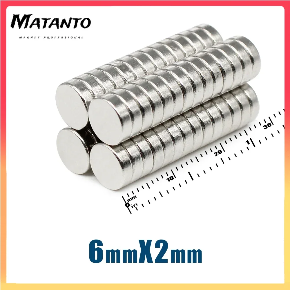 50-100-200-500PCS-6x2mm-6x5mm-Mini-Small-Round-Neodymium-Magnets-Super ...