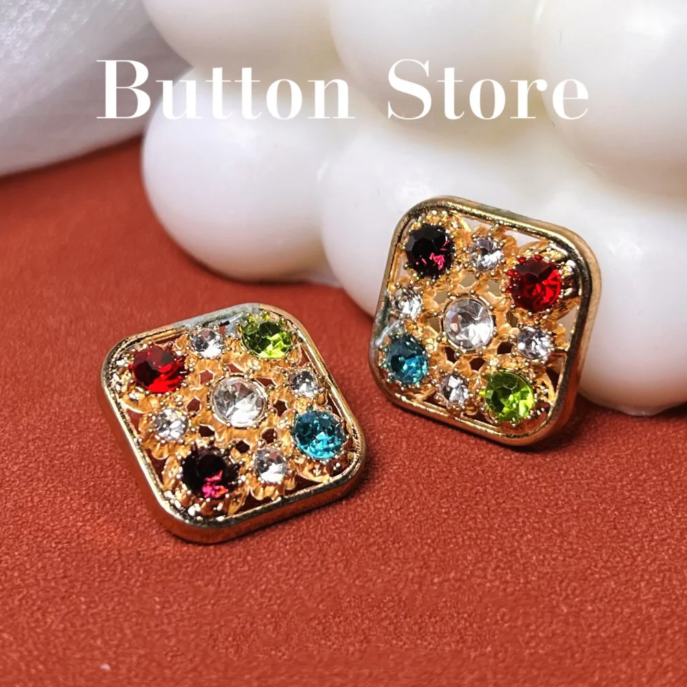 5-Pieces-Vintage-Gem-Button-Diamond-High-Grade-Metal-Button-Women-s ...
