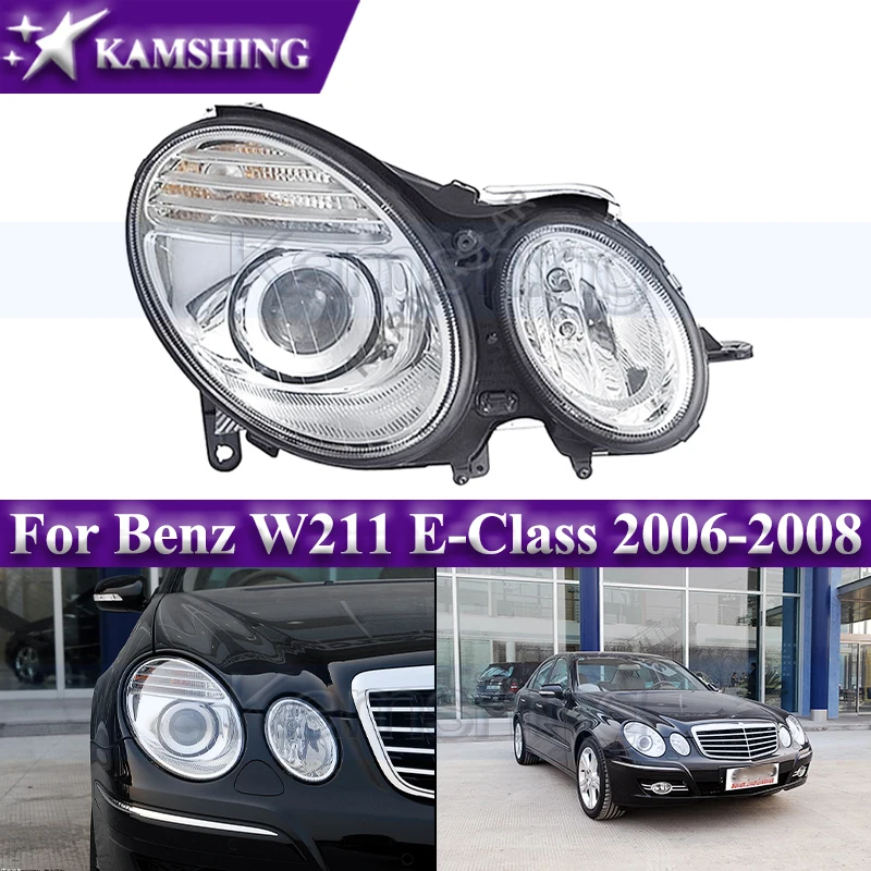 Галогенный передний бампер Kamshing для Benz W211 E200 E230 E280 2006-2008, Головной фонарь ...