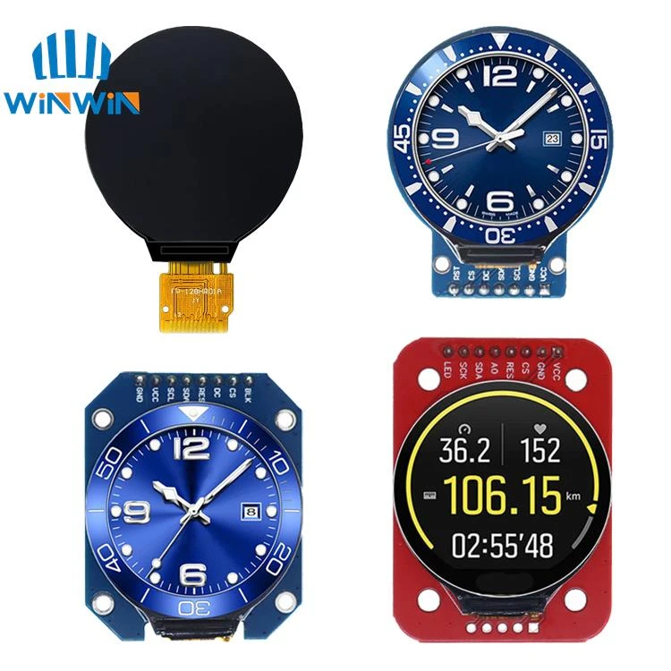 Tft Display 1.28 Inch Tft Lcd Display Module Round Rgb 240*240 Gc9a01 Driver 4 Wire Spi ...