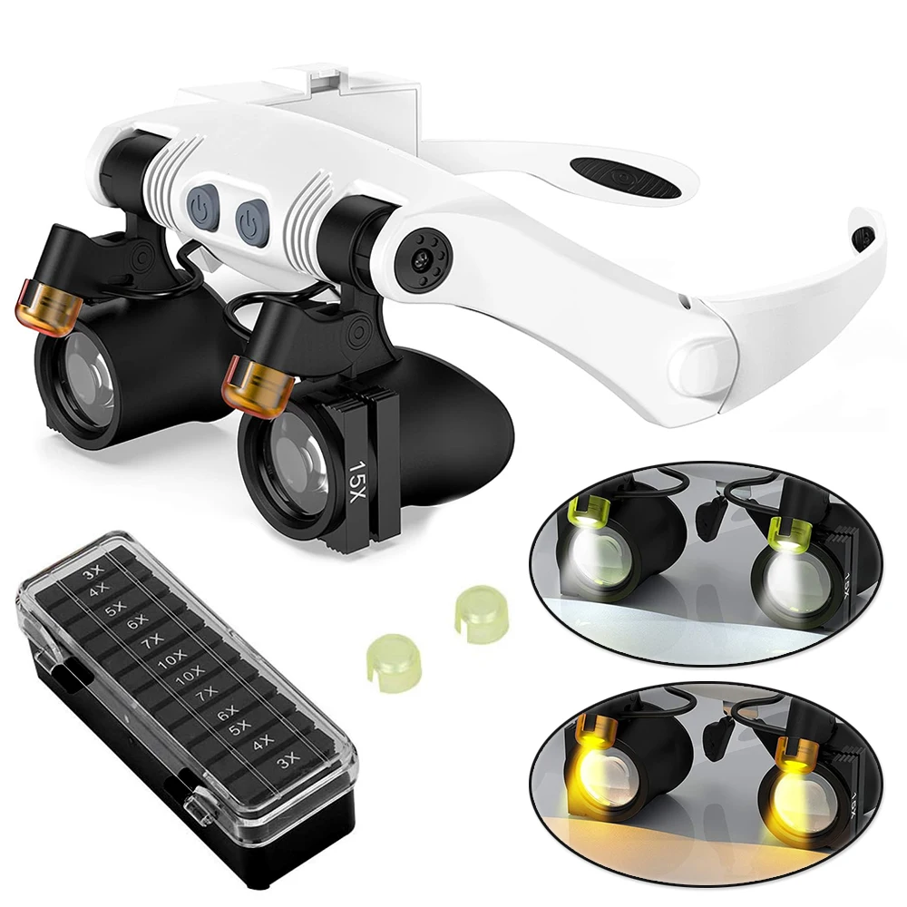Professional-Magnifying-Glasses-Watchmaker-Magnifier-With-Light-Adjust ...