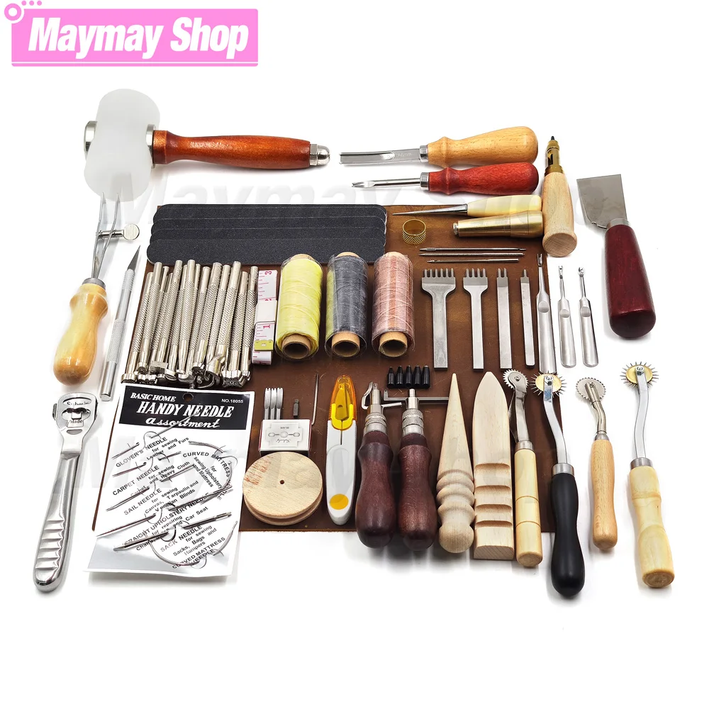 Leathercraft-Tools-Kit-Professional-Hand-Sewing-Saddle-Groover ...