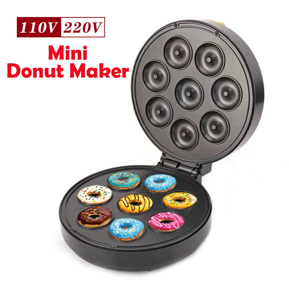 110V/220V Electric Donut Machine 1400W Portable Breakfast Snacks ...