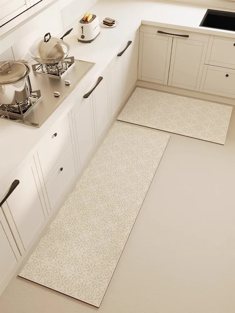 Cream-Style-Kitchen-Carpets-Waterproof-Oil-proof-PVC-Carpet-Easy-Care ...