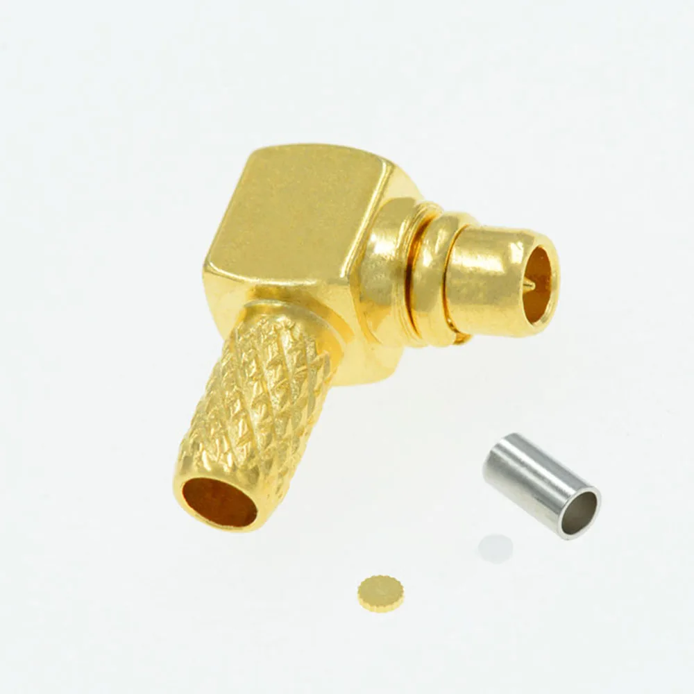 100PCS MMCX Male Right Angle Crimp RG174 RG316 LMR100 Connector| | - AliExpress