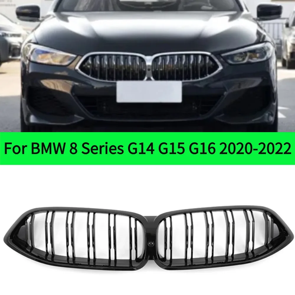 For BMW 8 Series G14 G15 G16 840i M850i 2020-2022 Gloss Black Front ...