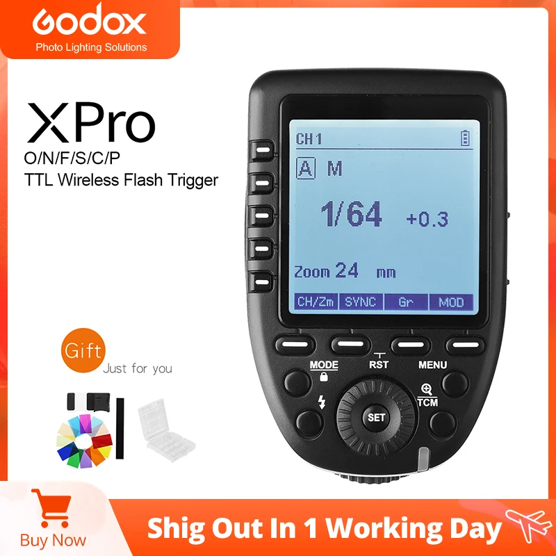 Godox Xpro C Xpro N Xpro S Xpro F Xpro O Xpro P 2.4G HSS TTL 무선 플래시 트리거 ...