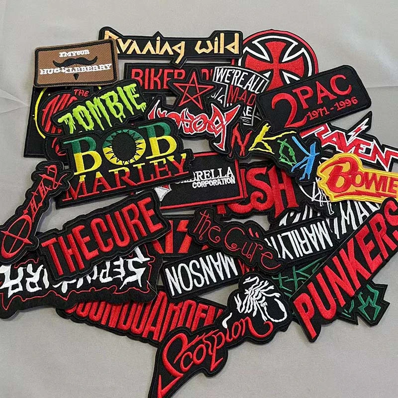 Punk Rock Band Music Fusible Stickers Embroidery Applique Badge Iron On ...