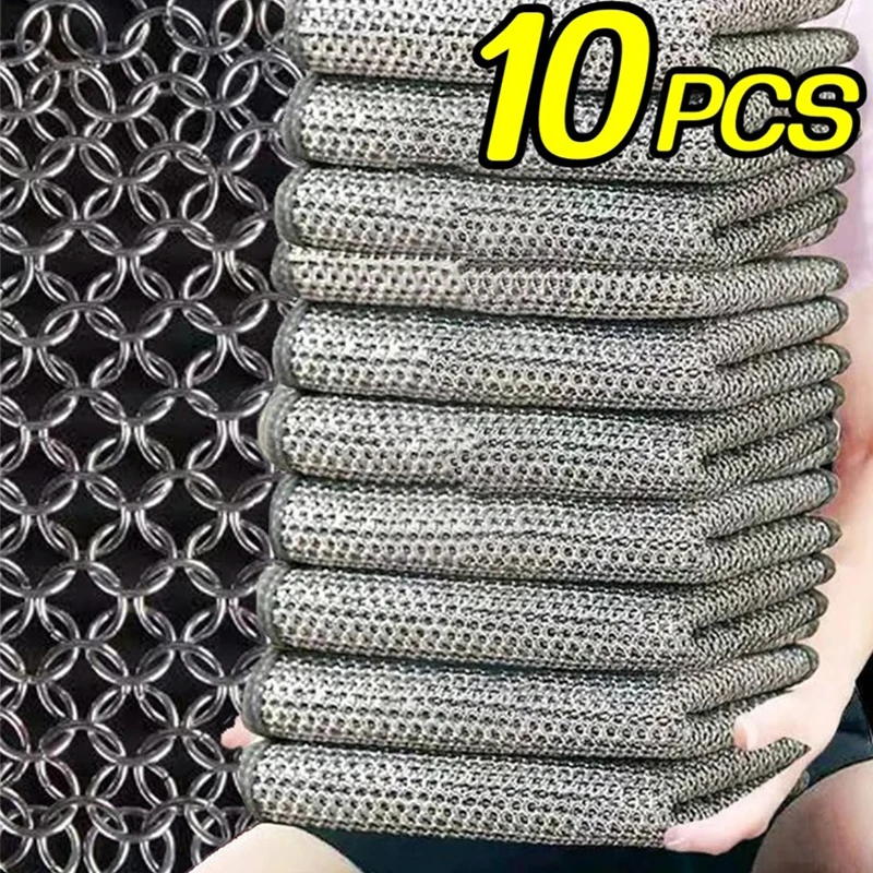 Rust-Removal-Wire-Dishcloth-Scouring-Pad-Reusable-Steel-Wire-Cleaning ...