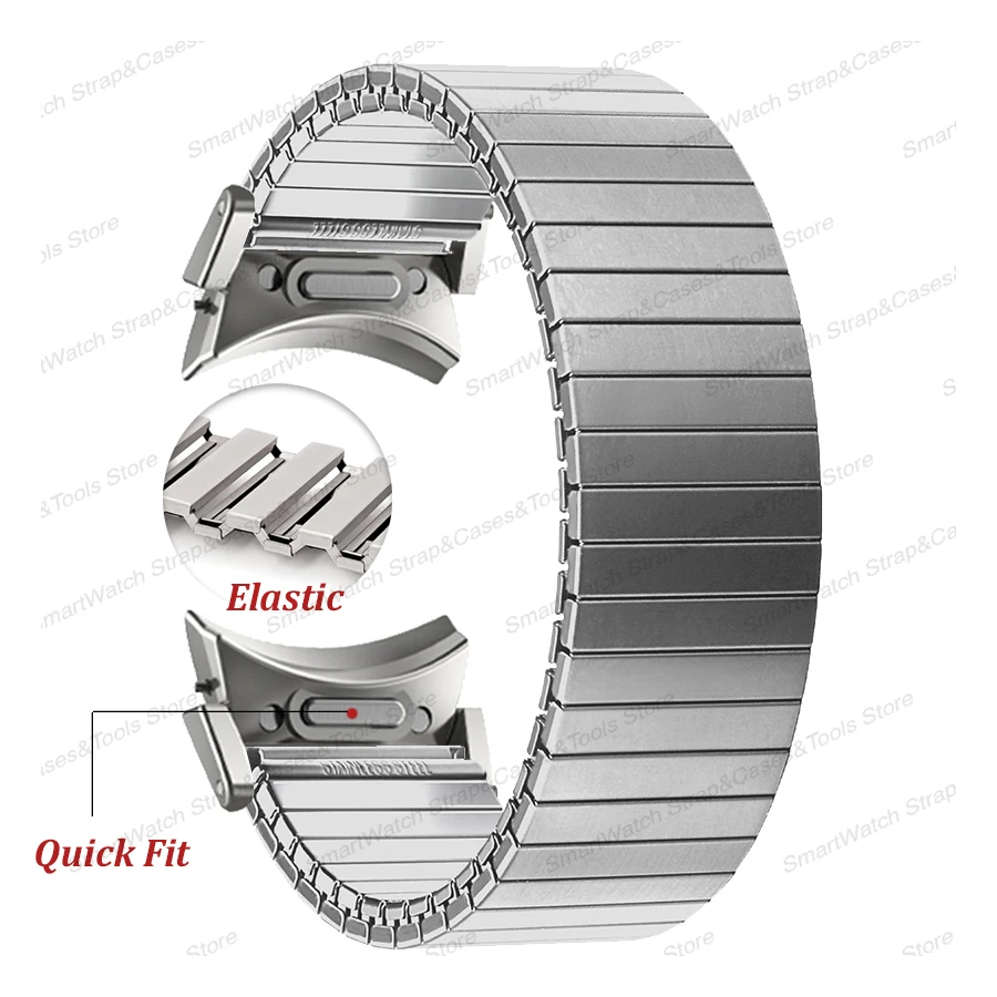 Stainless-Steel-Elastic-Strap-for-Samsung-Galaxy-Watch-6-5-4-Quick-Fit ...