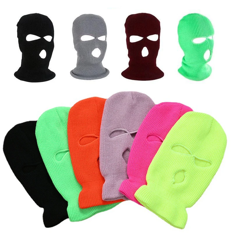 Full Face Cover Ski Mask Hat 3 Holes Balaclava Army Tactical CS ...