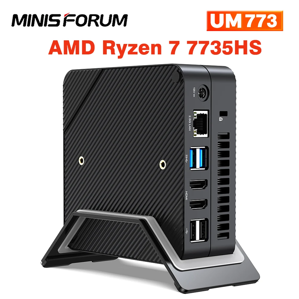 Minisforum-mini Pc Um773 Lite, Amd Ryzen 7, 7735hs, Windows 11 Pro ...