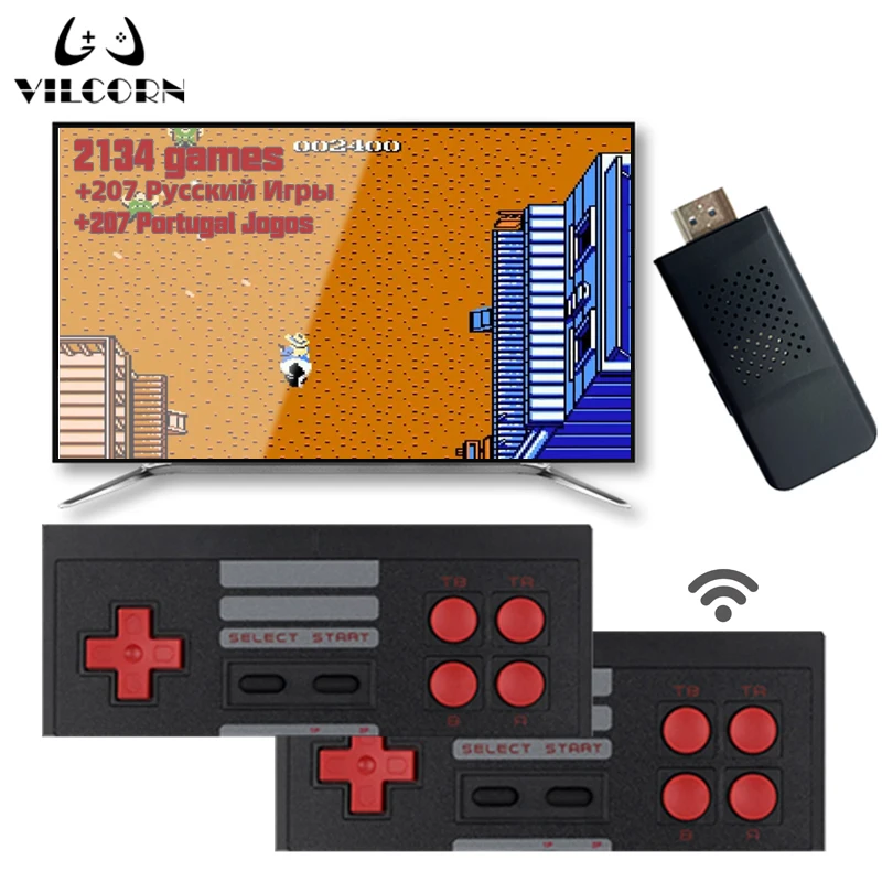 VILCORN NS-MINi Wireless Portable Game Console 2134 Classic Games for ...