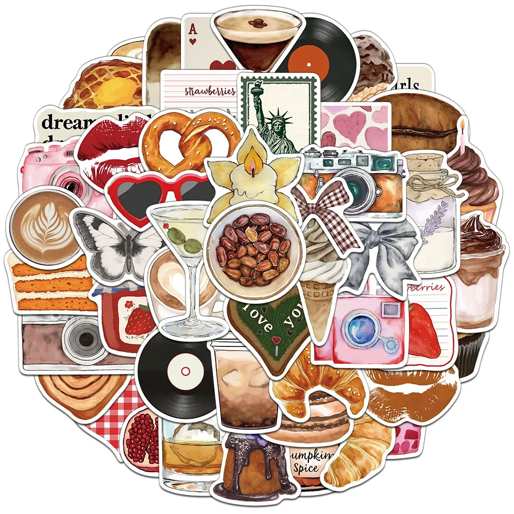 50PCS Creative Pinterest Inspired Aesthetic Stickers Decorative ...