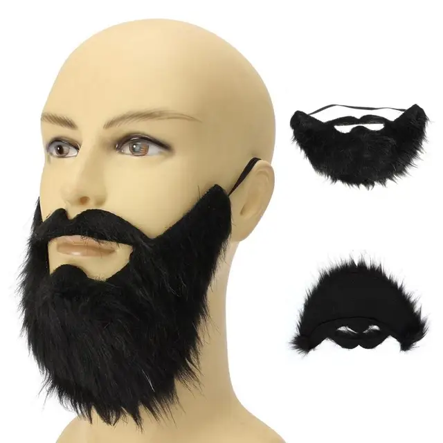 Cosplay Cute Fake Black Beard Props Black Beard Artificial for Christmas