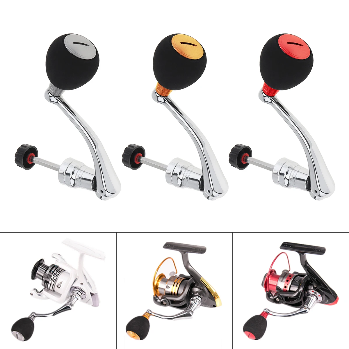 Metal-Spinning-Fishing-Reel-Replacement-Handle-Rocker-Arm-Grip-with ...